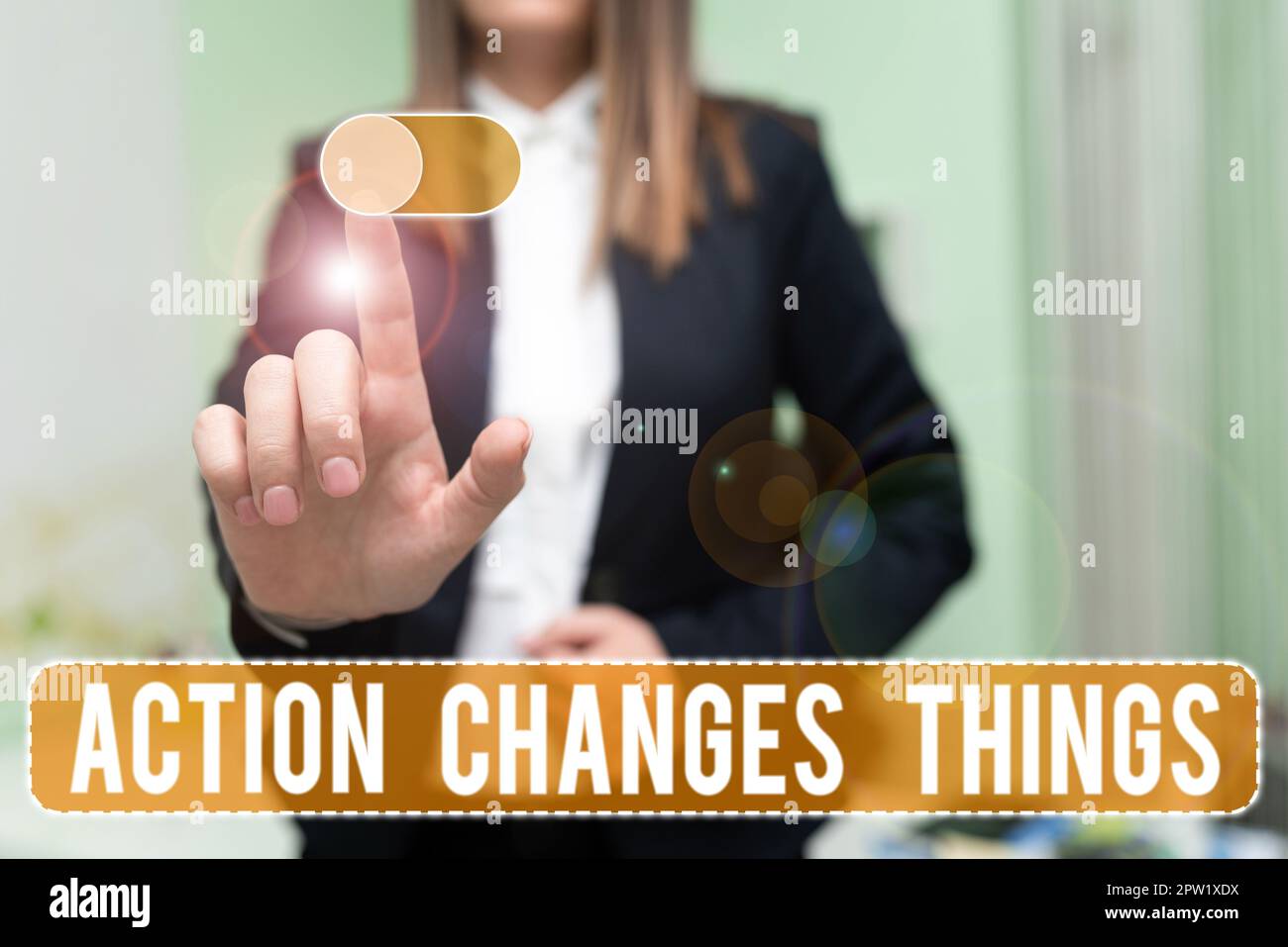 Conceptual display Action Changes Things, Business overview doing ...