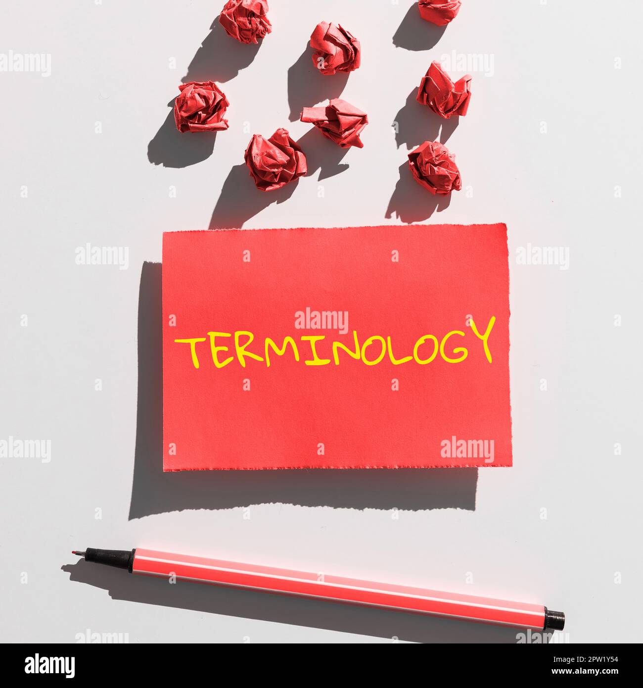 Handwriting text Terminology, Word Written on Terms used with ...