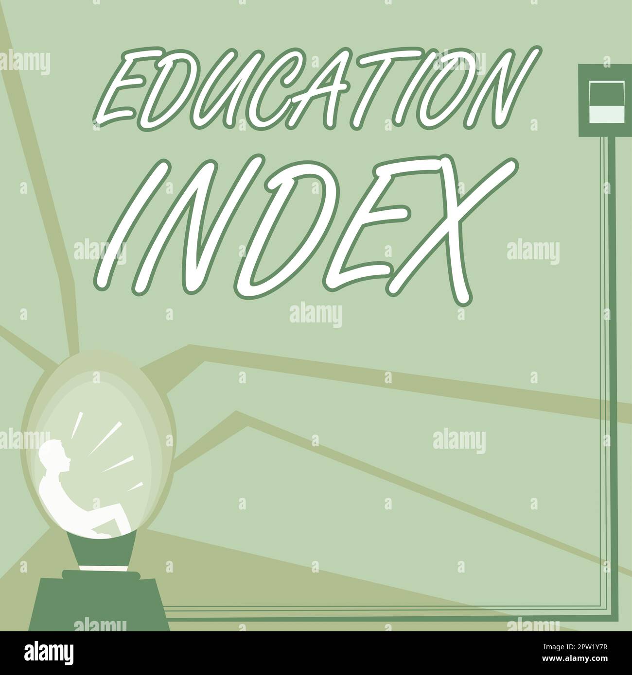 Conceptual display Education Index, Business showcase aiming to meet learning needs of all ...