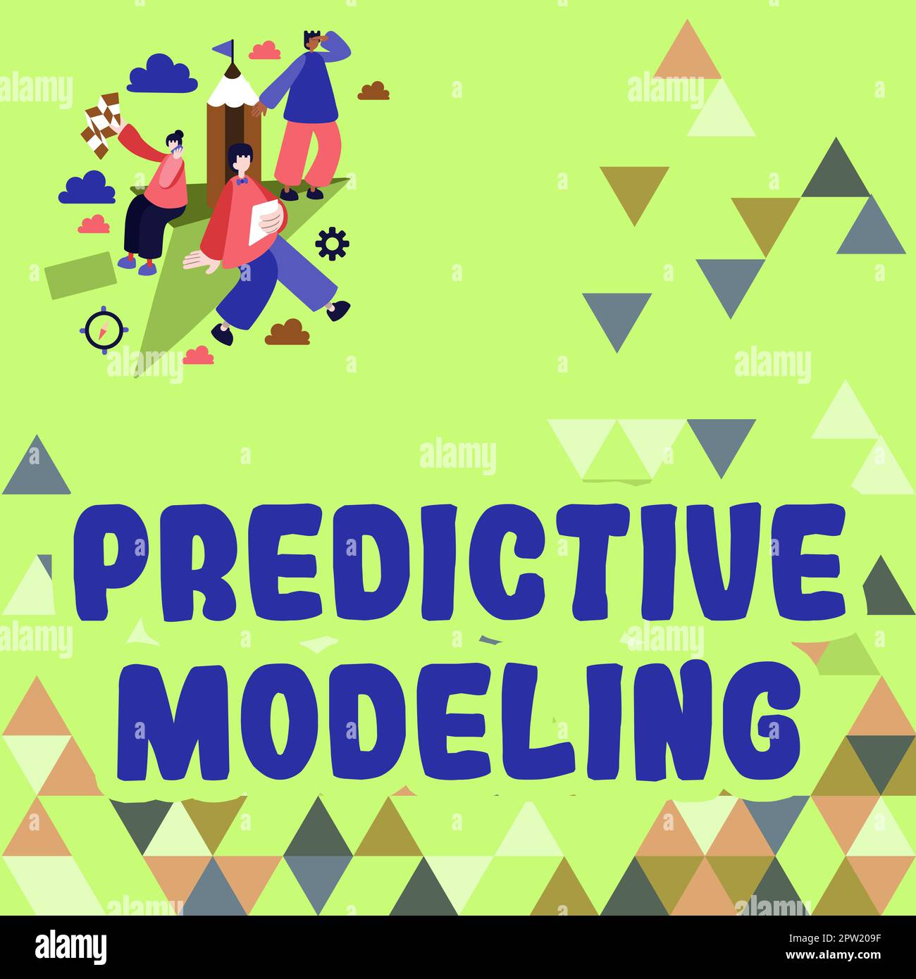 Text caption presenting Predictive Modeling, Business approach ...
