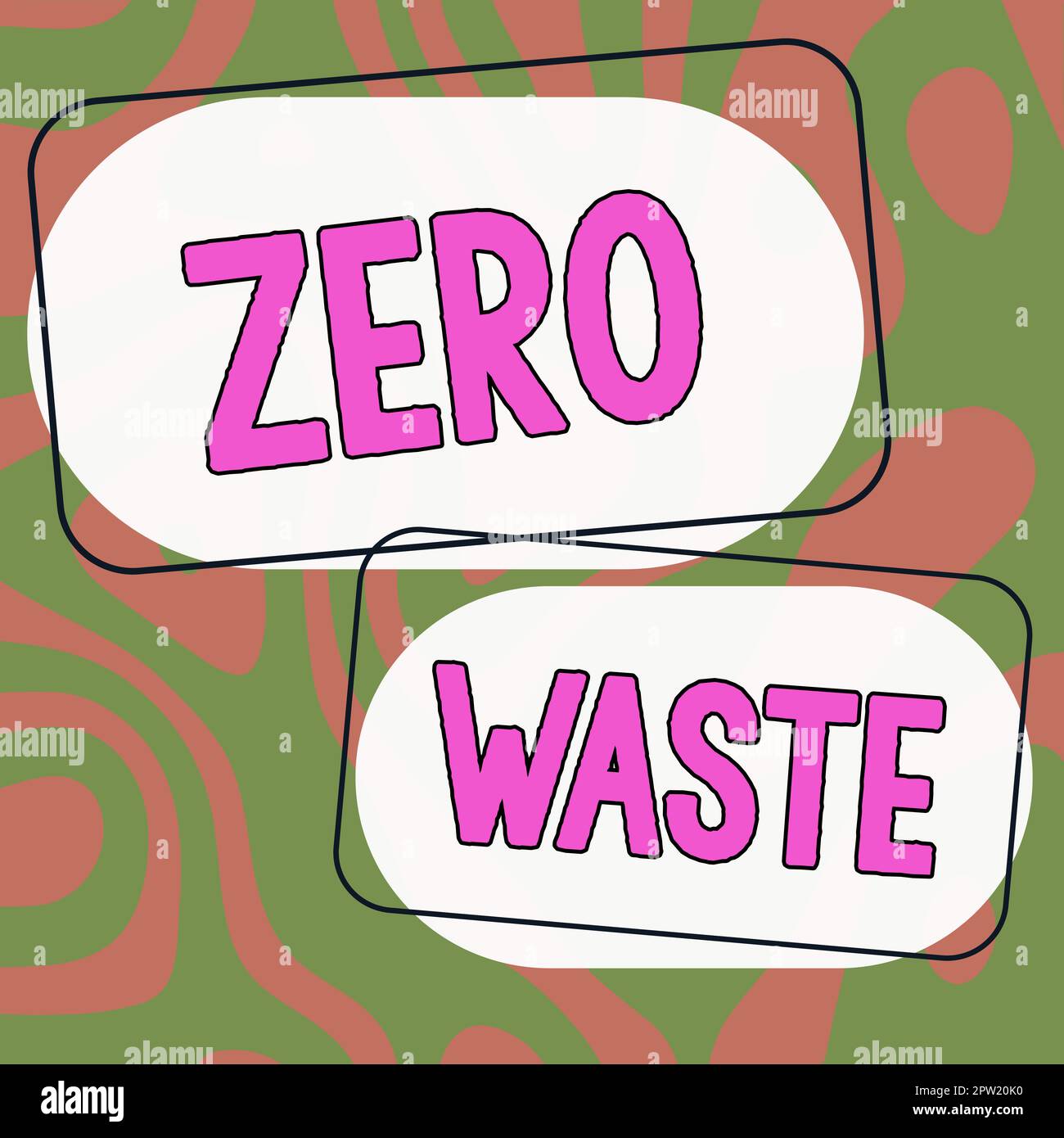 Text caption presenting Zero Waste, Business overview industrial ...