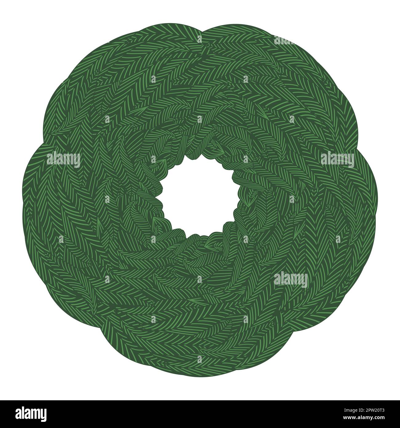 Green Floral Frame Isolated on White Background Stock Photo - Alamy