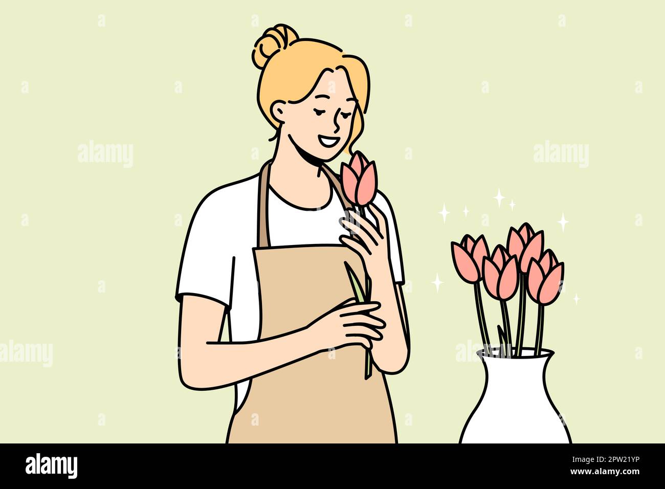 Decoration in florist shop Stock Vector Images - Alamy