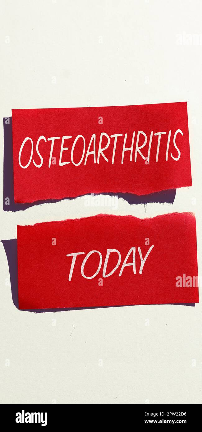 Text caption presenting Osteoarthritis, Word Written on Degeneration of ...