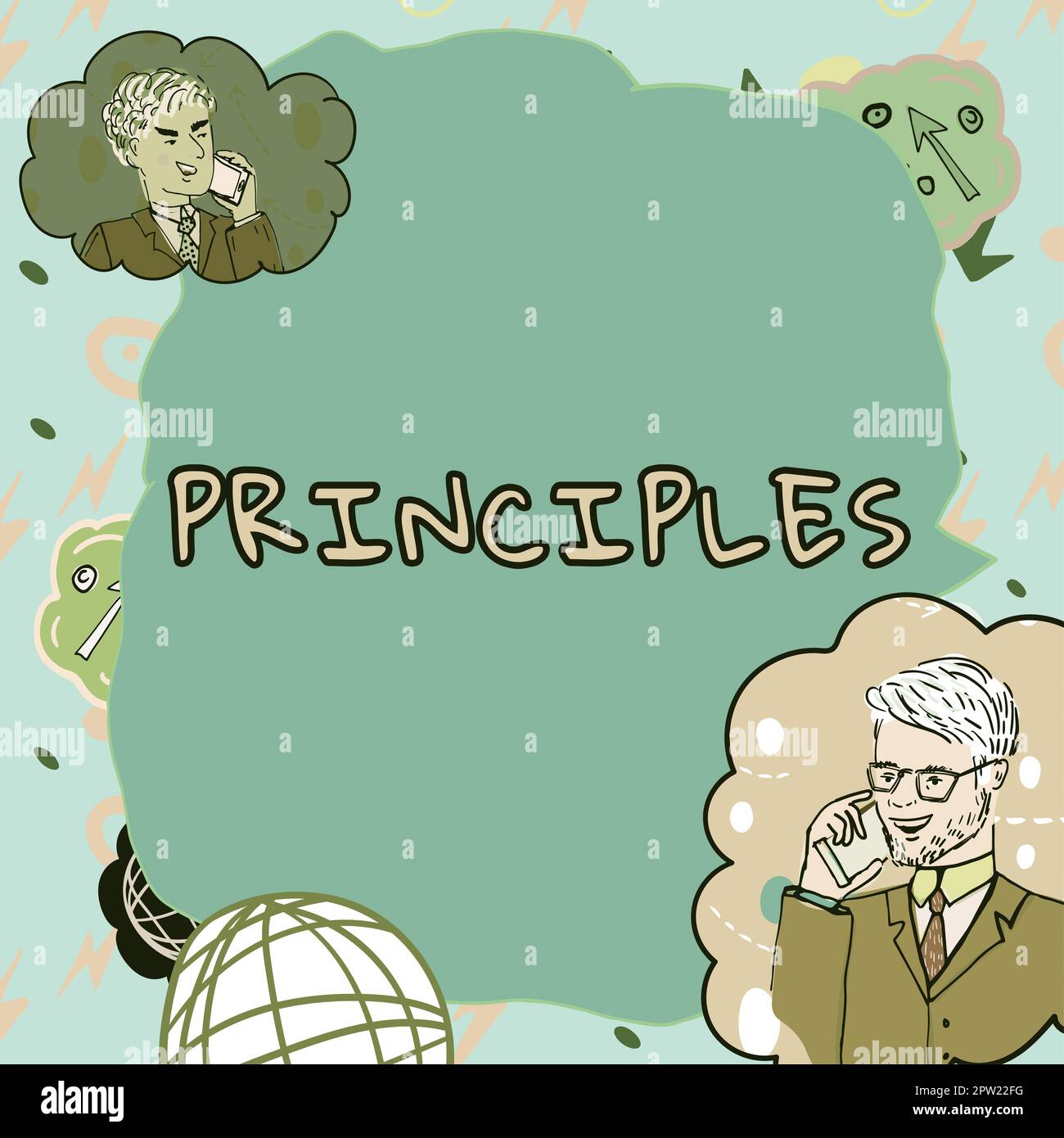 Sign displaying Principles, Business concept fundamental truth that ...