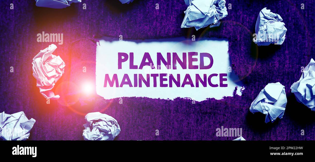 Inspiration showing sign Planned Maintenance, Internet Concept Check ...