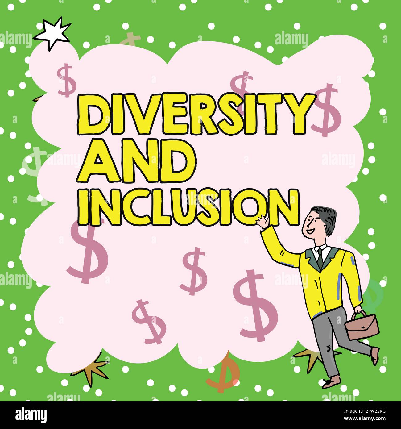 Sign displaying Diversity And Inclusion, Business showcase range human ...