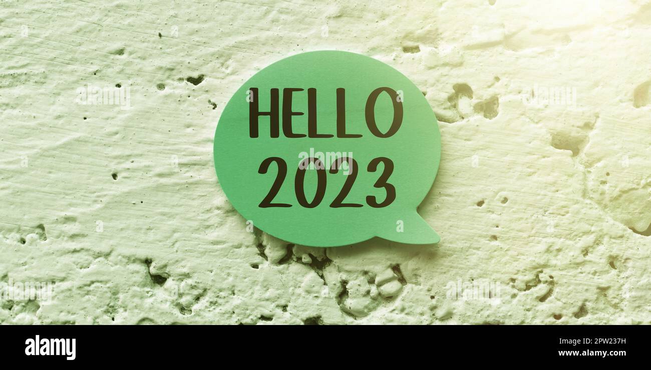Inspiration showing sign Hello 2023, Word for celebration of the ...