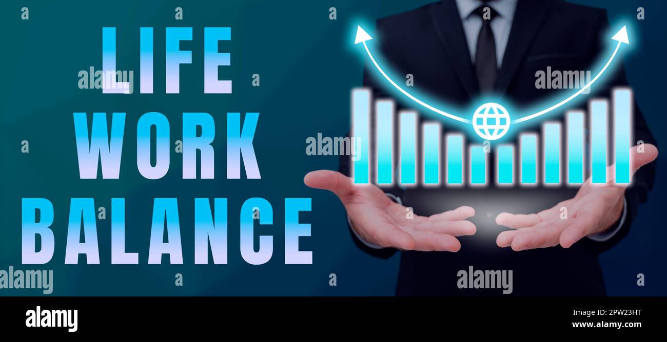 Inspiration showing sign Life Work Balance, Business showcase stability ...