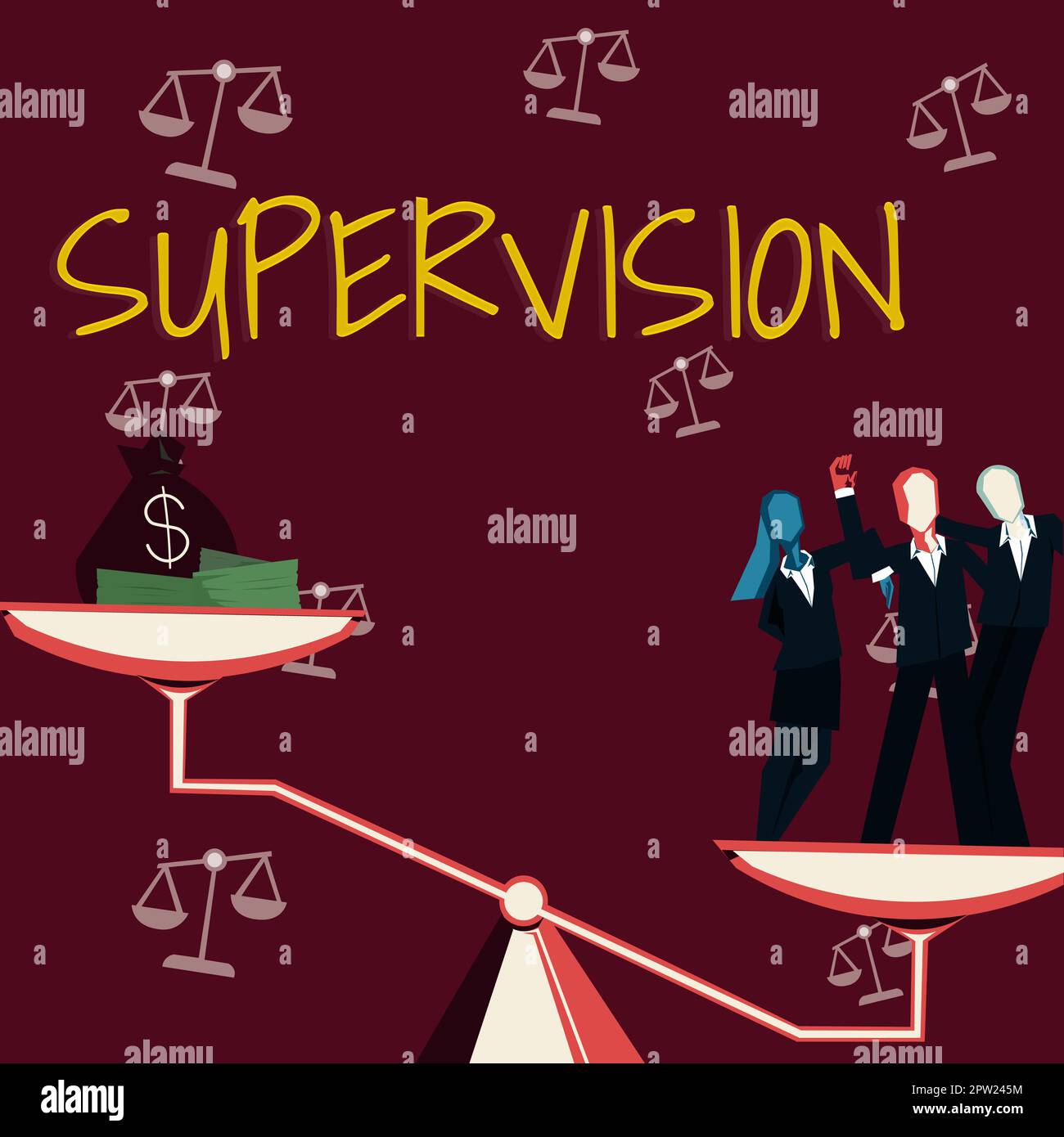 Text sign showing Supervision, Business idea monitoring and ...