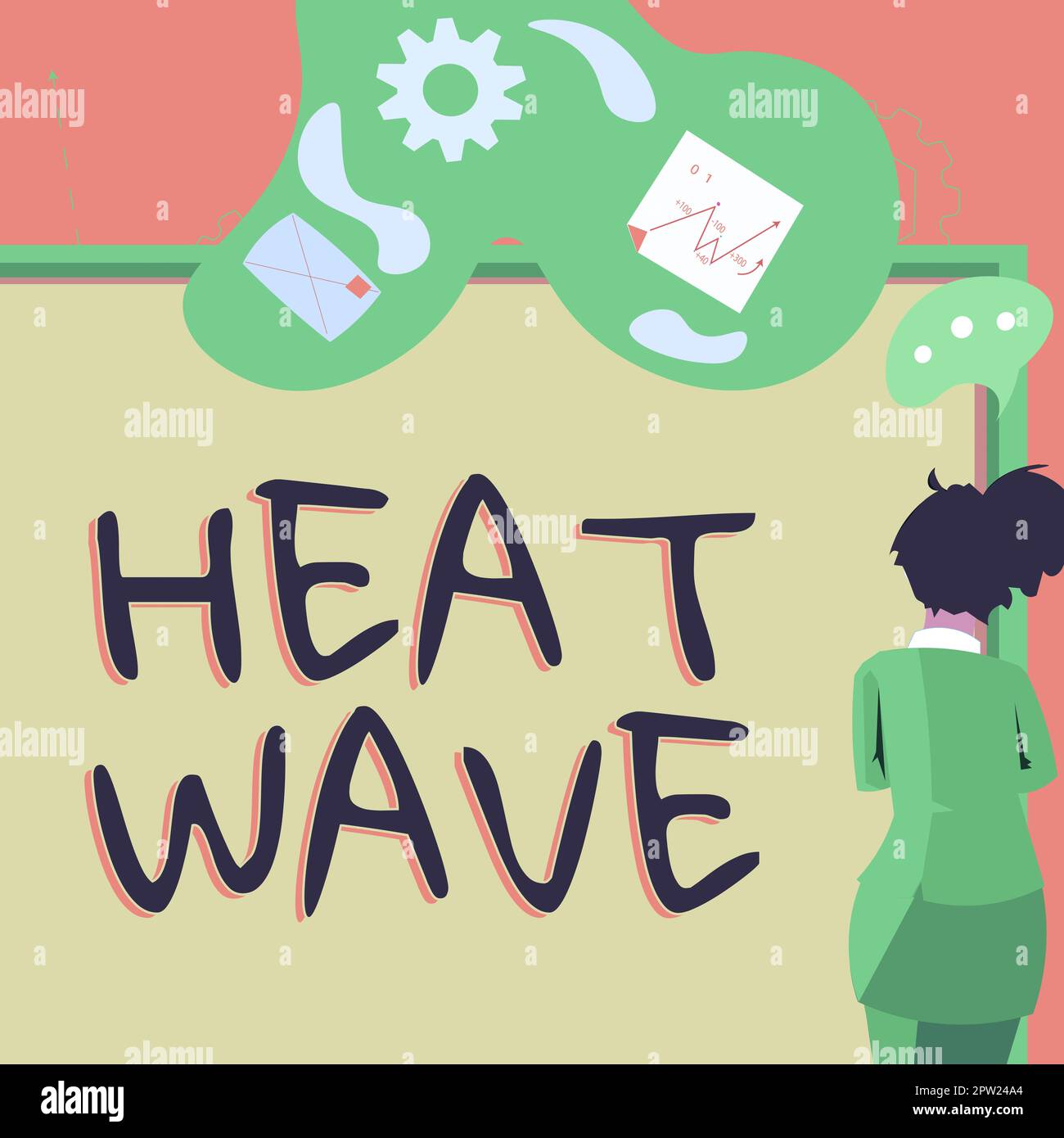 Conceptual display Heat Wave, Internet Concept a prolonged period of ...