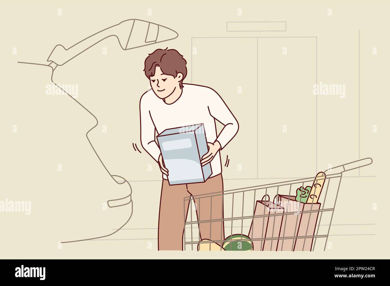 Man loading food Stock Vector Images - Alamy