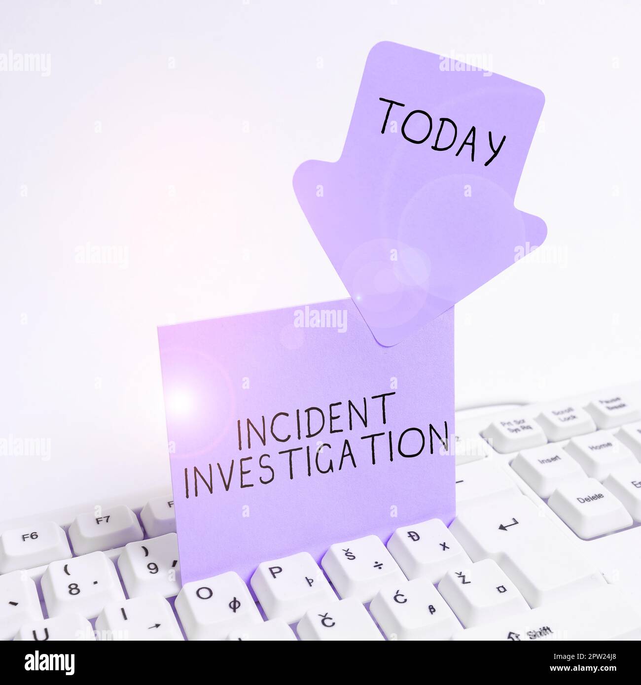 Sign displaying Incident Investigation, Business approach responsible ...