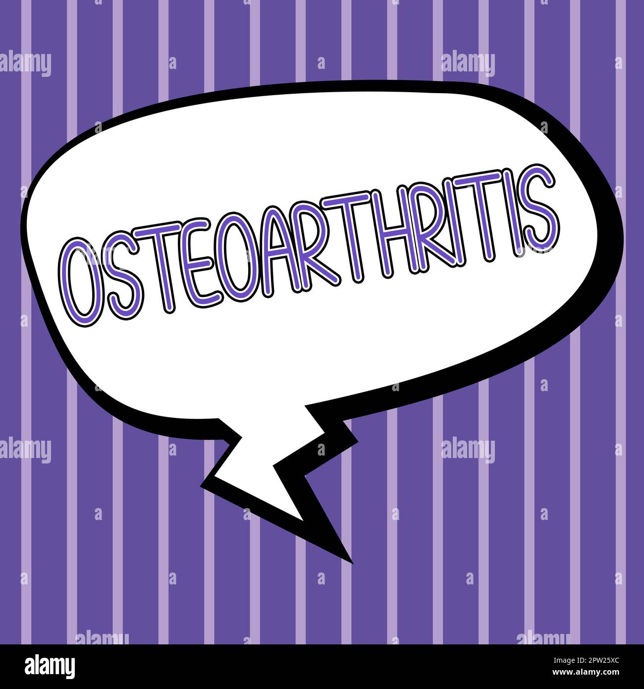 Text sign showing Osteoarthritis, Internet Concept Degeneration of ...