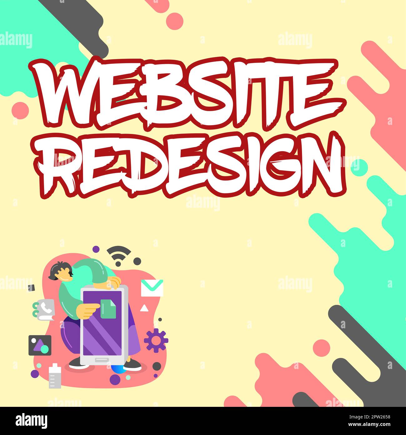 Conceptual caption Website Redesign, Word Written on modernize improver ...