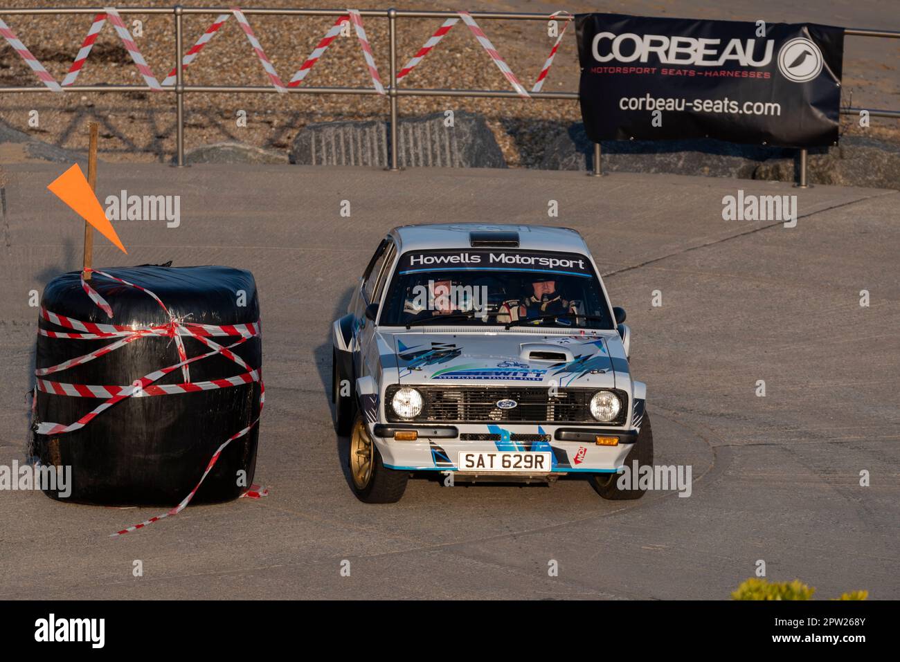 Oliver Davies racing a Ford Escort Mk2 competing in the Corbeau Seats ...