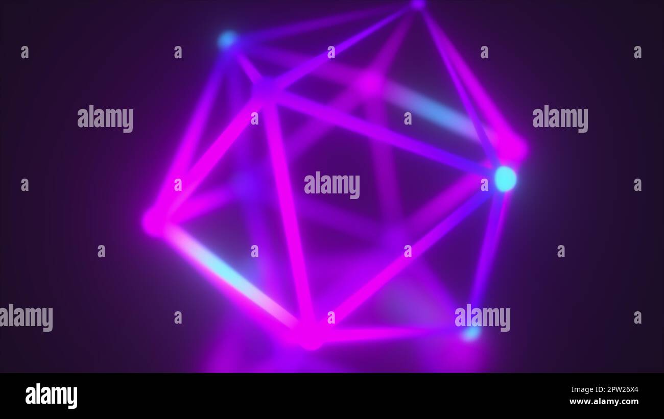 Neon molecular atom. Computer generated 3d render Stock Photo - Alamy