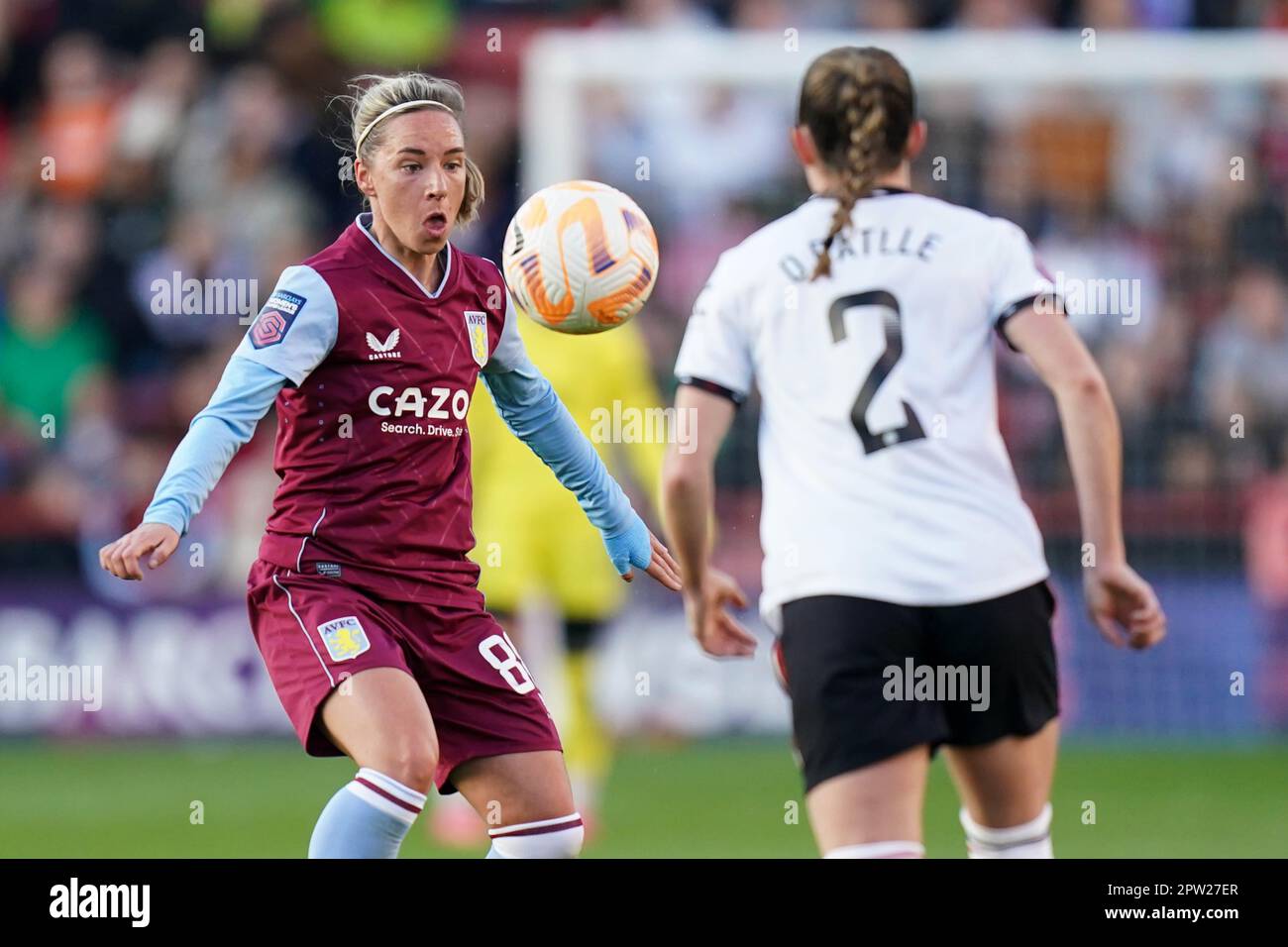Aston Villa's Jordan Nobbs in action during the Barclays Women's Super ...