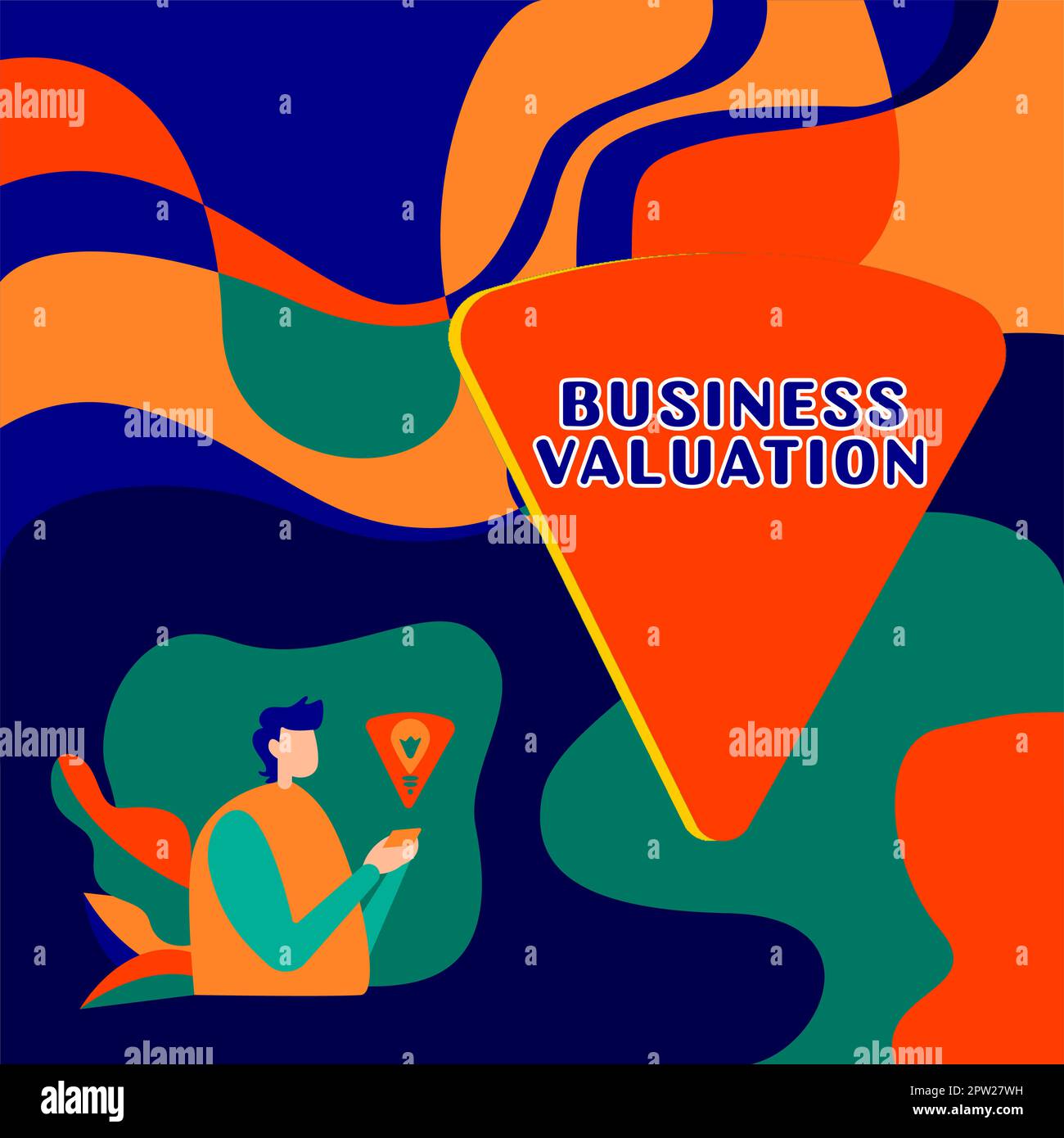 Text caption presenting Business Valuation, Concept meaning determining ...