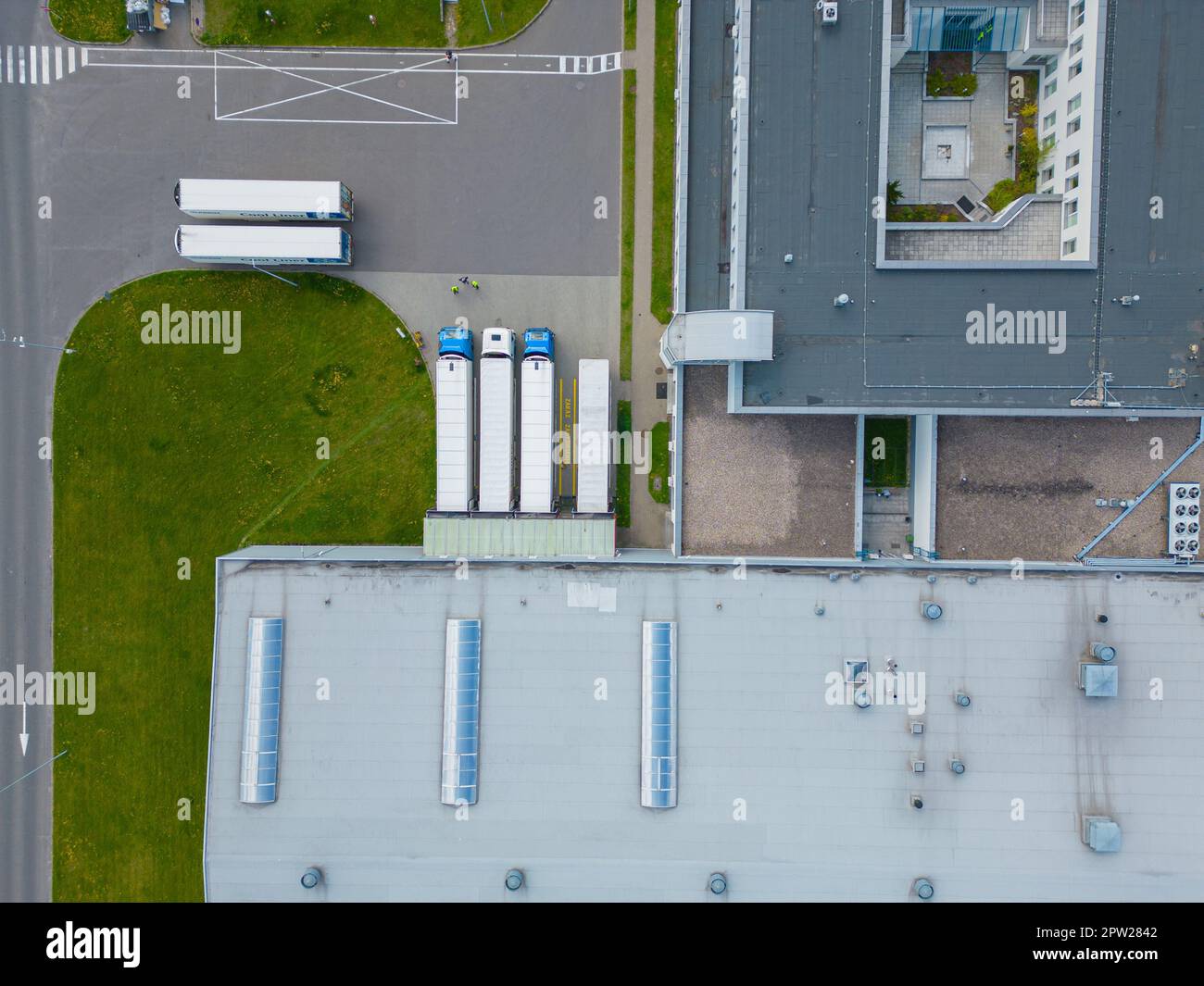 Modern European logistics warehouse for worldwide delivery of goods ...