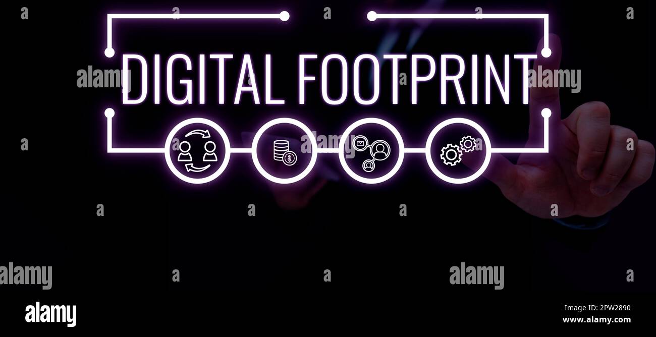Inspiration showing sign Digital Footprint, Word for uses digital ...