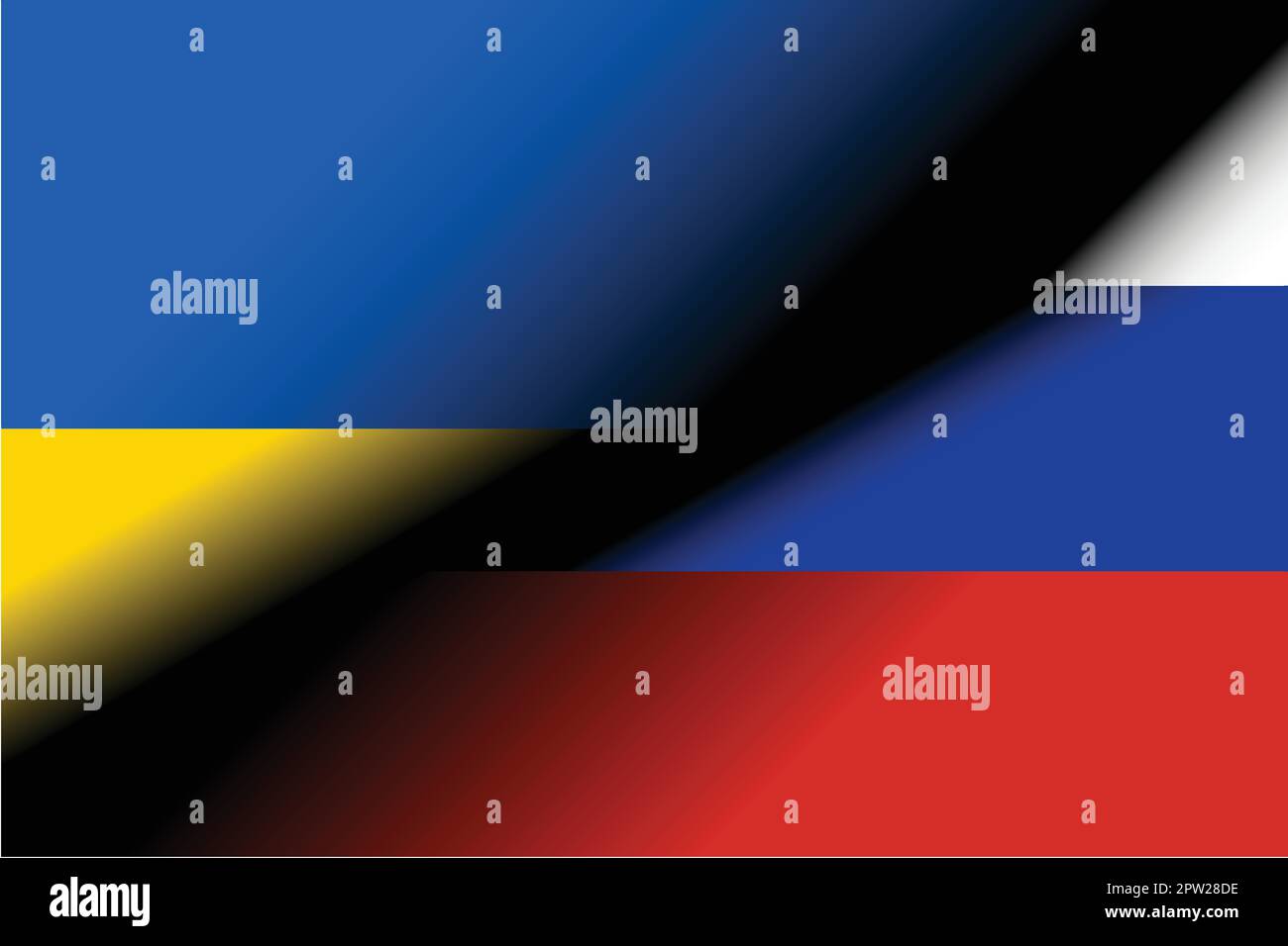 Ukraine v Russia National Flags Stock Vector Image & Art - Alamy