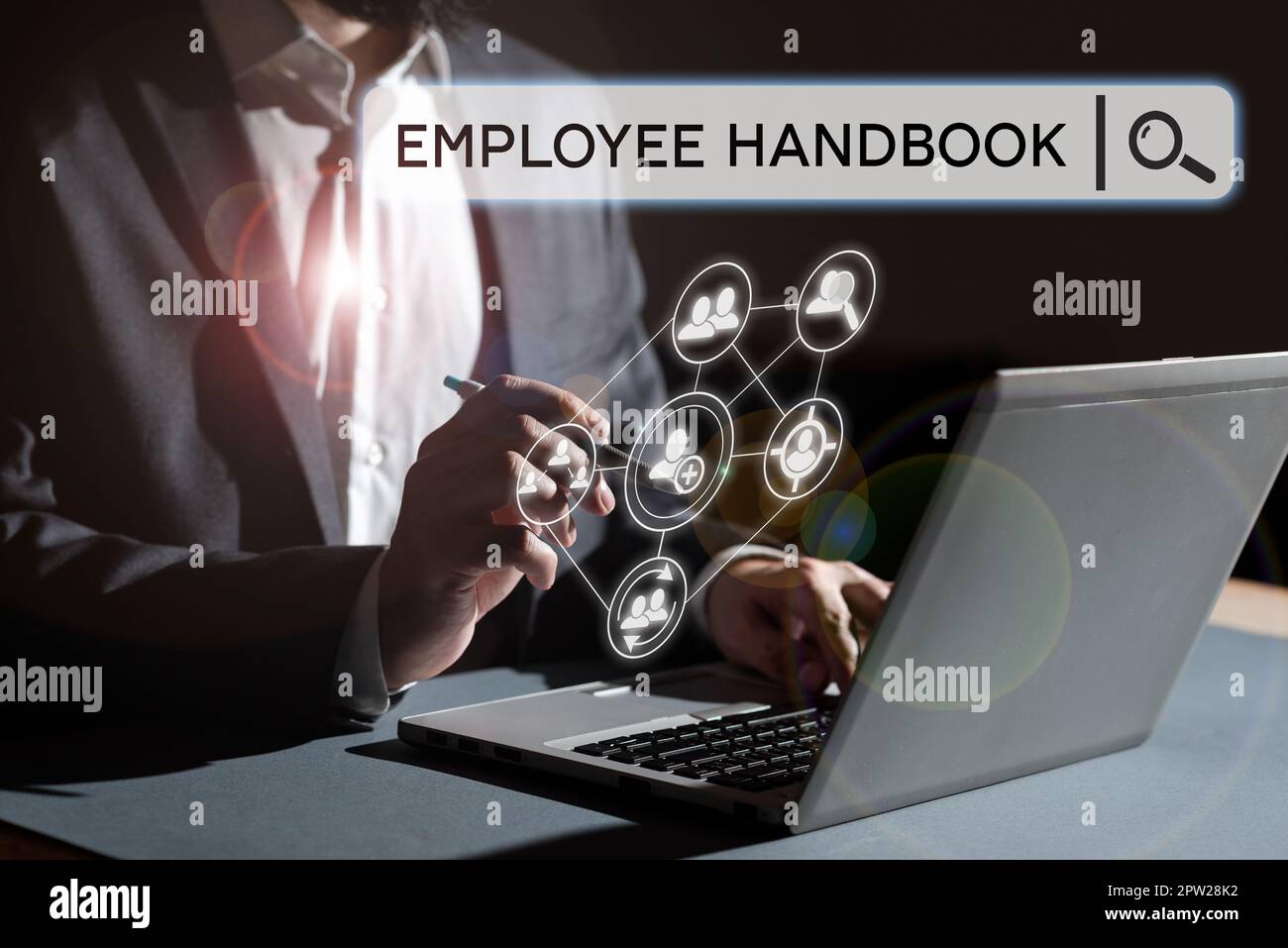 Writing displaying text Employee Handbook, Business idea Document that ... Writing displaying text Employee Handbook, Business idea Document that ...
