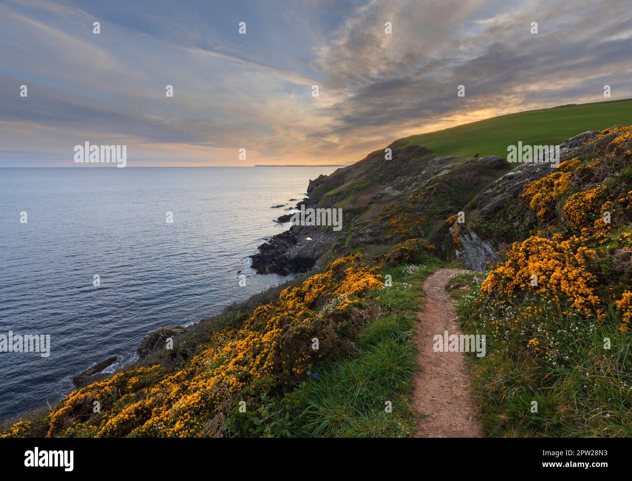 Coastal path Polperro Stock Photo - Alamy