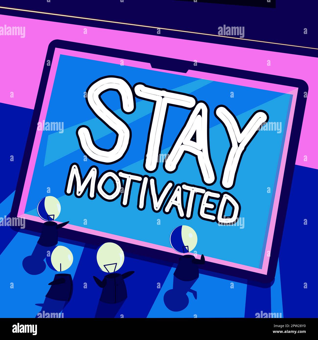 Text caption presenting Stay Motivated, Word Written on Reward yourself ...