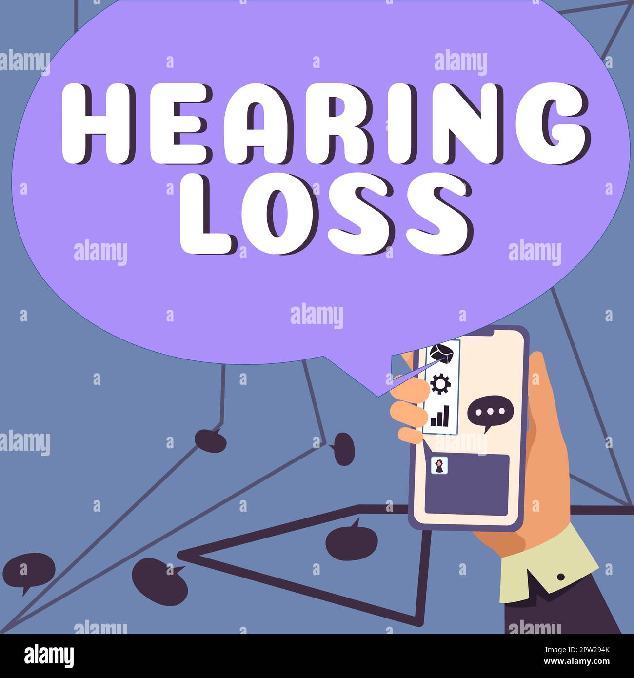 Conceptual display Hearing Loss, Business overview is partial or total ...