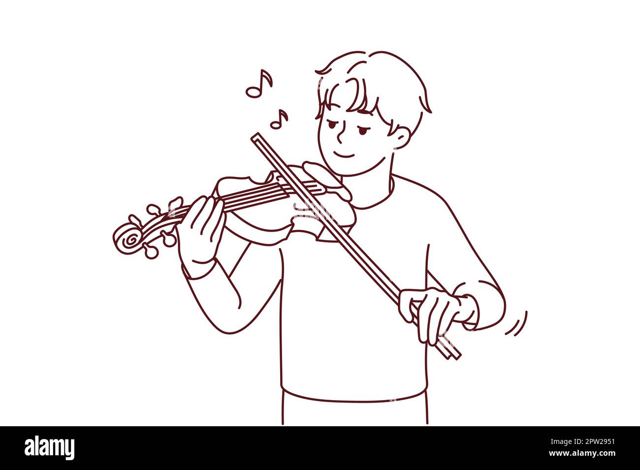 Violin player drawing Cut Out Stock Images & Pictures - Alamy