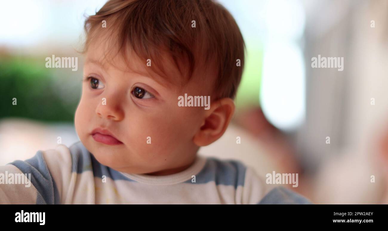Baby child aversion to acidic lemon Stock Photo - Alamy