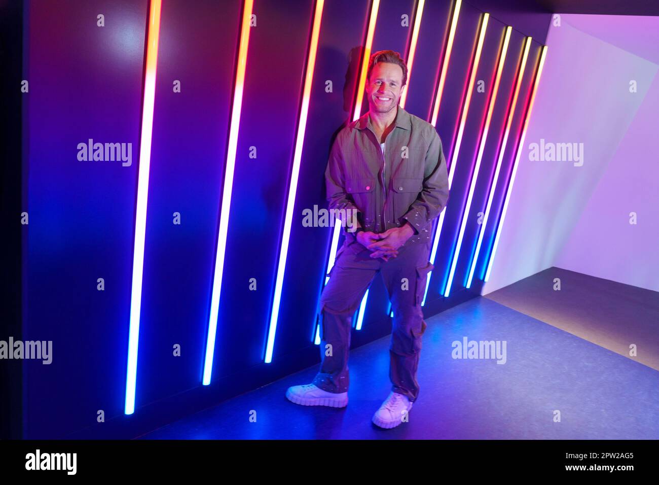 EDITORIAL USE ONLY Olly Murs at the launch of the new Sky VIP lounge at ...