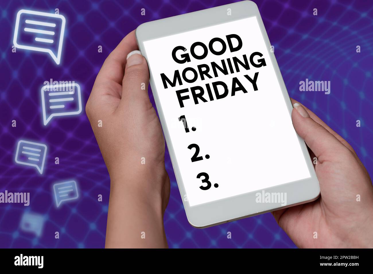 Text showing inspiration Good Morning Friday, Internet Concept Positive ...