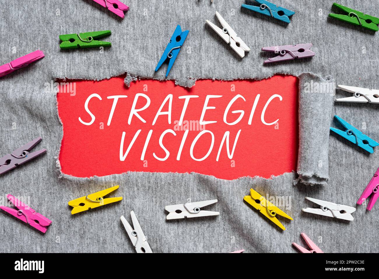 Hand writing sign Strategic Vision, Word Written on clarifies the ...
