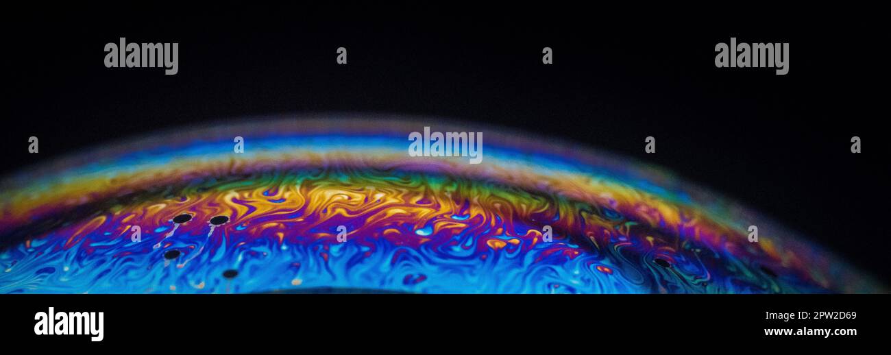 macro colorata della superficie delle bolle di sapone Stock Photo - Alamy