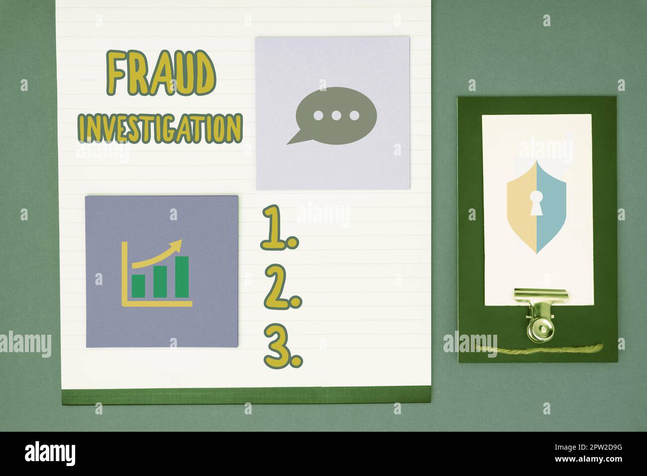 Hand writing sign Fraud Investigation, Conceptual photo process of ...