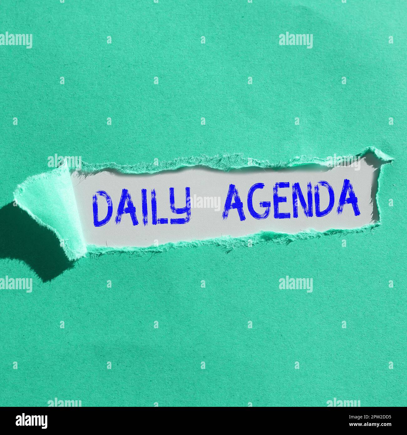 Sign displaying Daily Agenda, Business approach To do list of items be ...