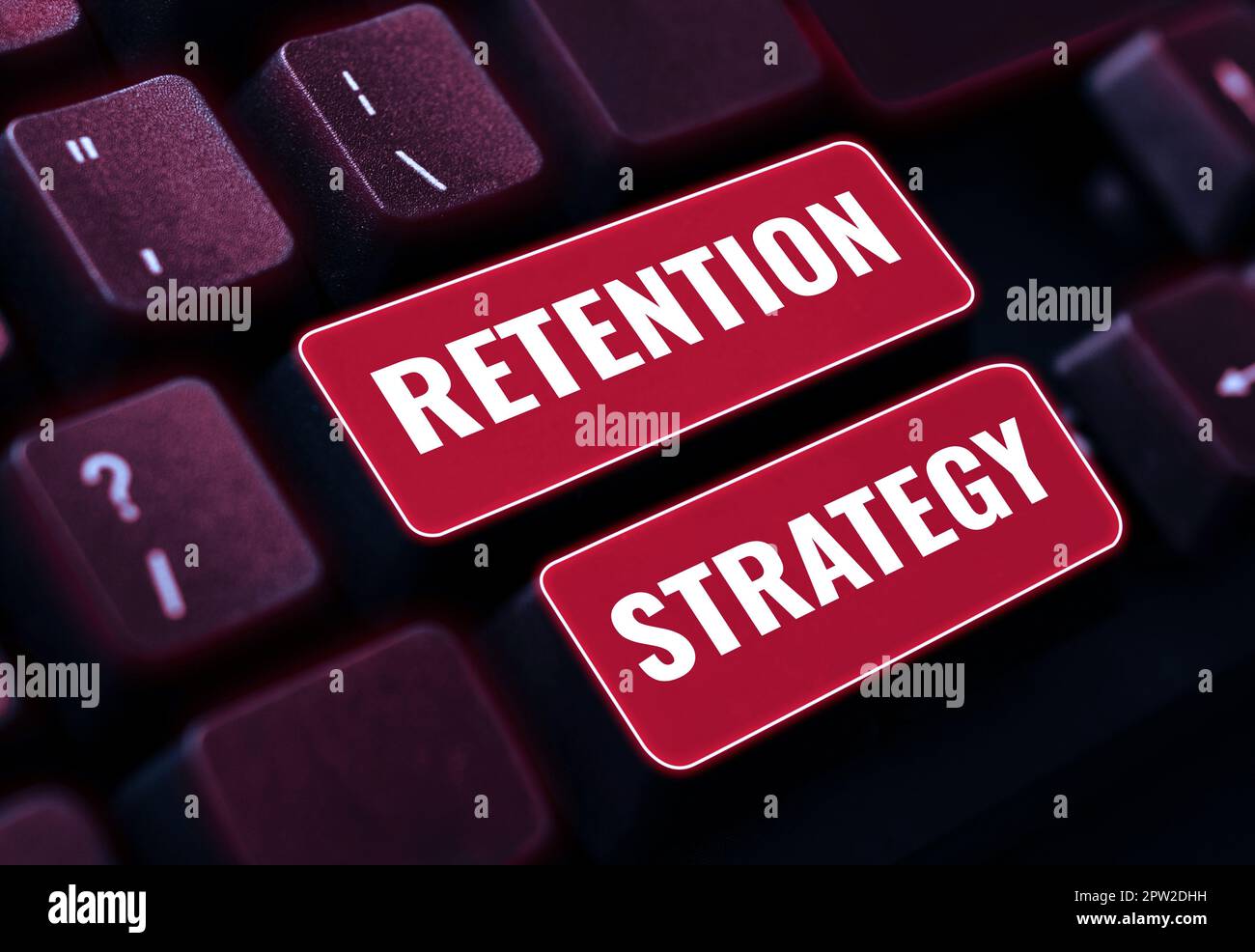 Text caption presenting Retention Strategy, Business concept activities ...