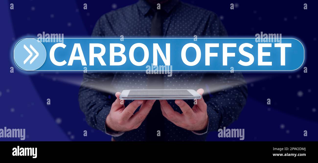 Conceptual display Carbon Offset, Word Written on Reduction in ... Conceptual display Carbon Offset, Word Written on Reduction in ...
