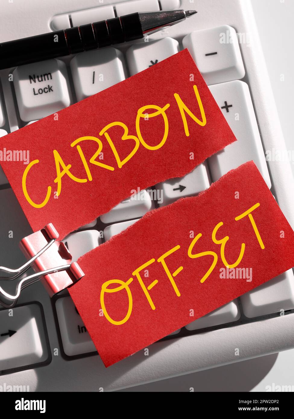 Text caption presenting Carbon Offset, Business approach Reduction in ...