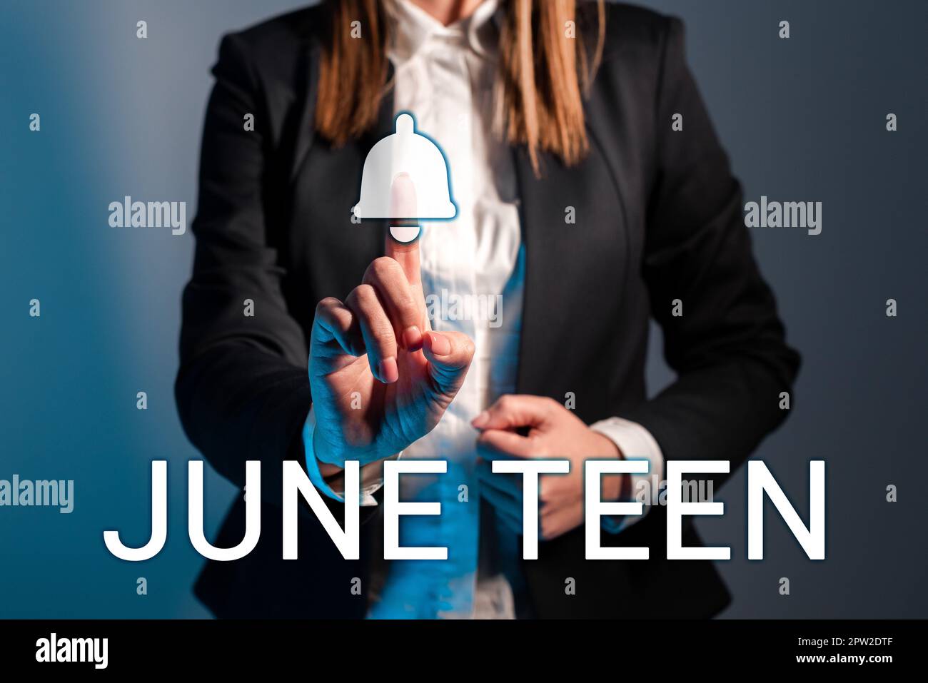 Sign displaying June Teen, Word for legal holiday in the United States ...