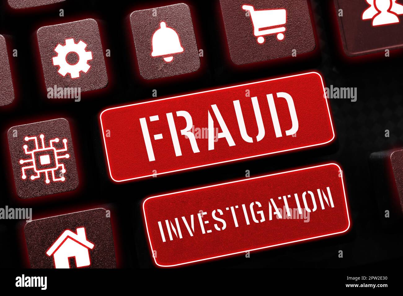 Sign displaying Fraud Investigation, Business concept process of ...