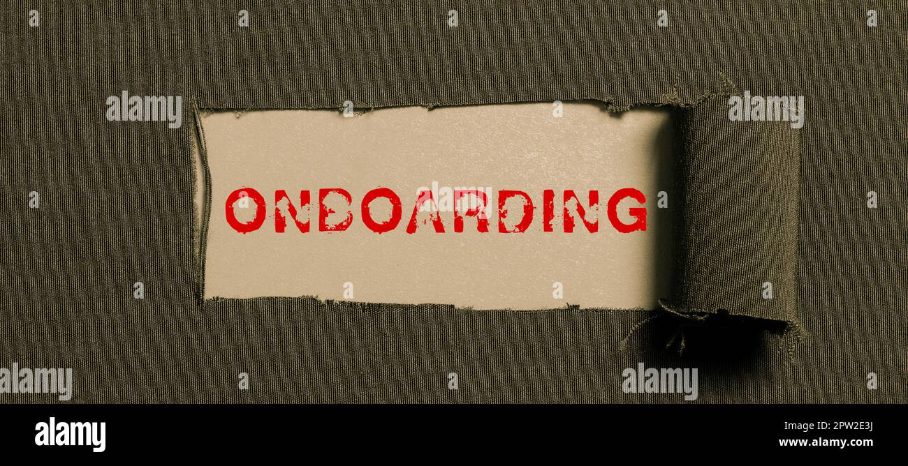 Inspiration showing sign Onboarding, Concept meaning Action Process of ...