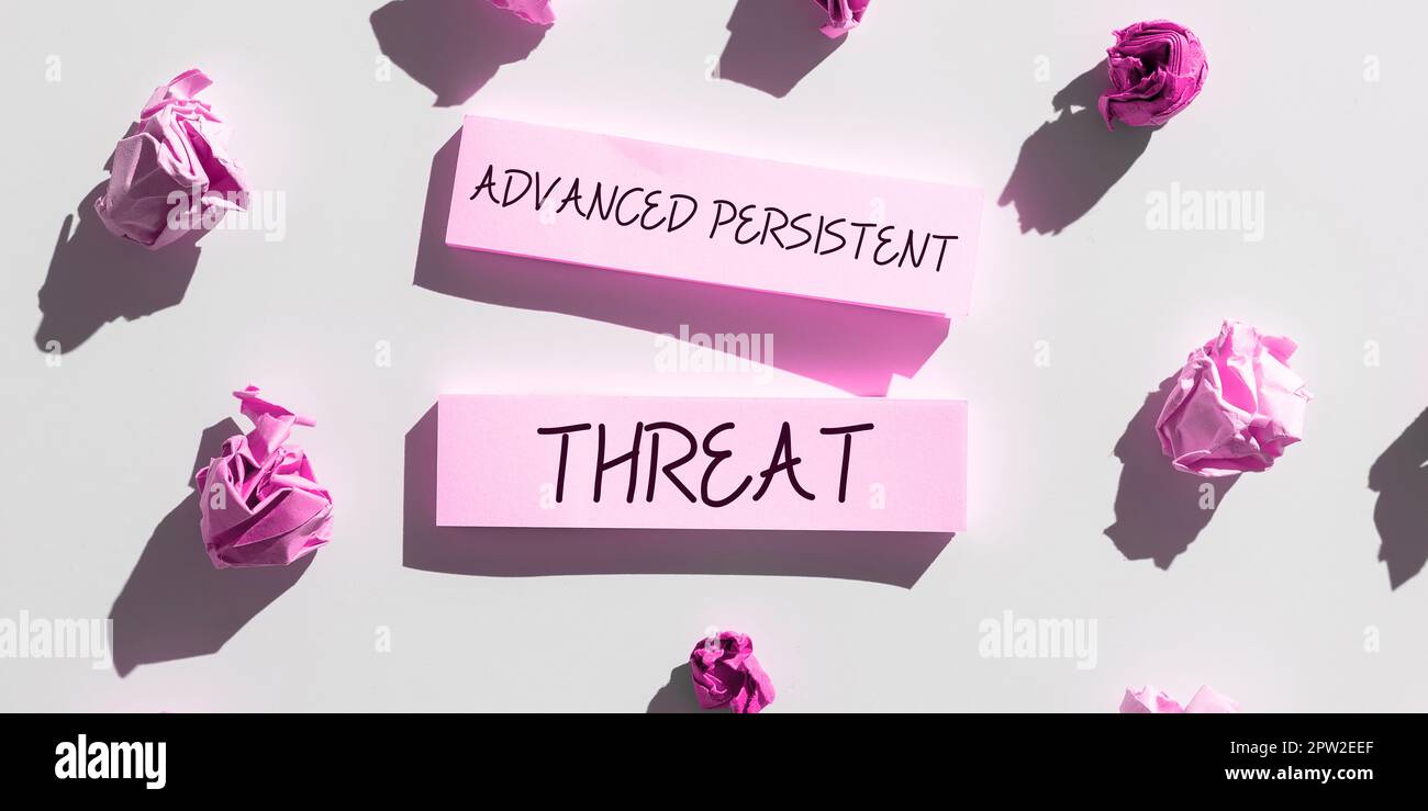 Conceptual caption Advanced Persistent Threat, Word Written on ...