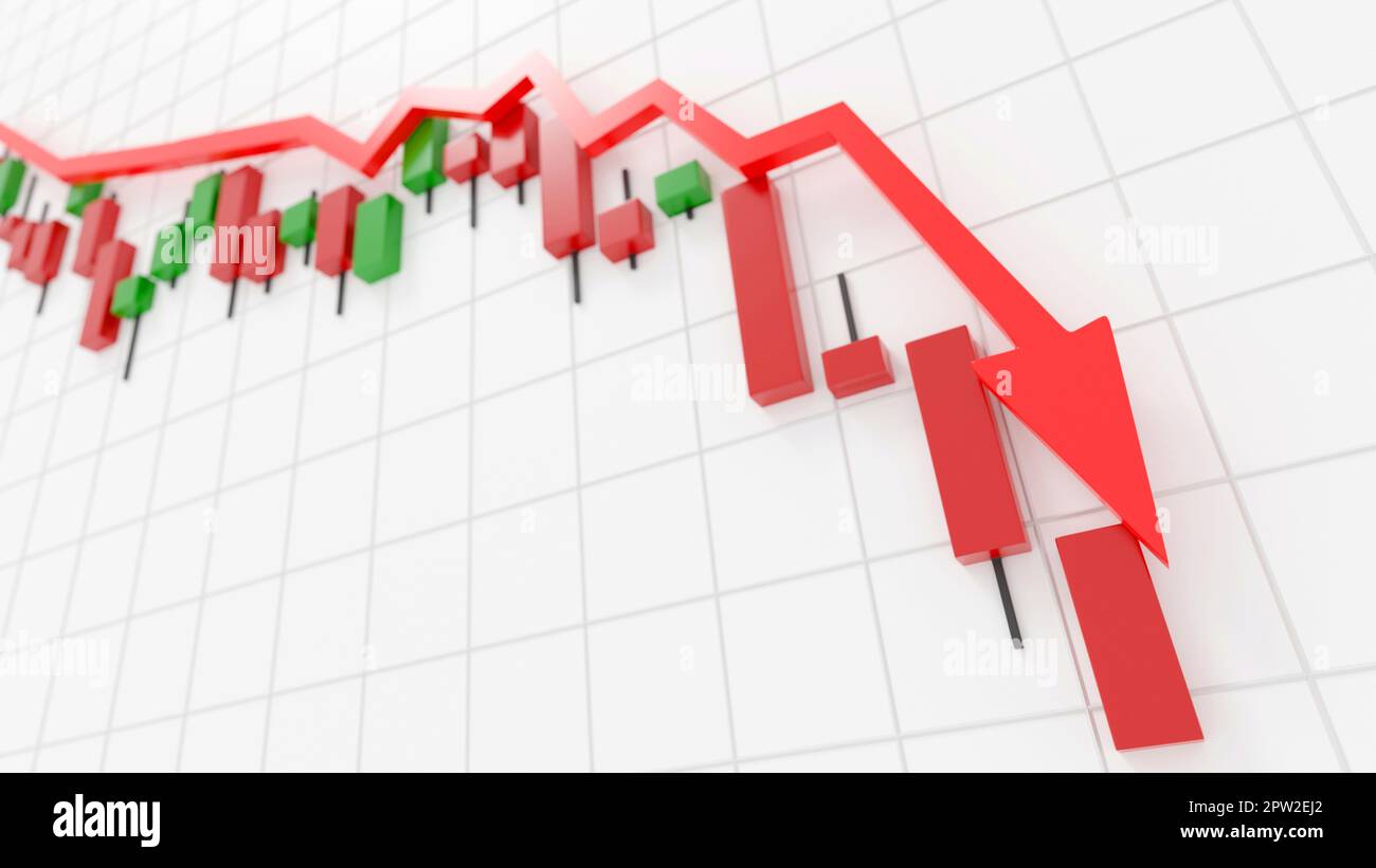 Stock market crash and panic, financial losses, economic recession ...