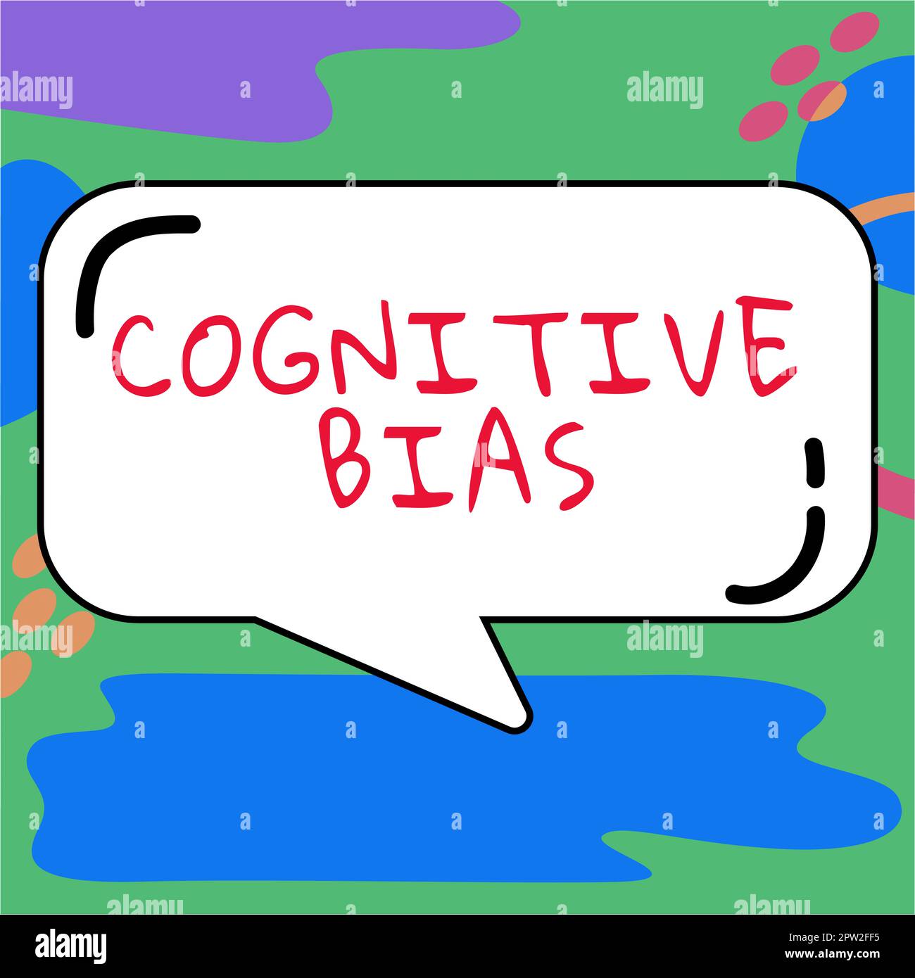 Sign displaying Cognitive Bias, Word Written on Psychological treatment ...