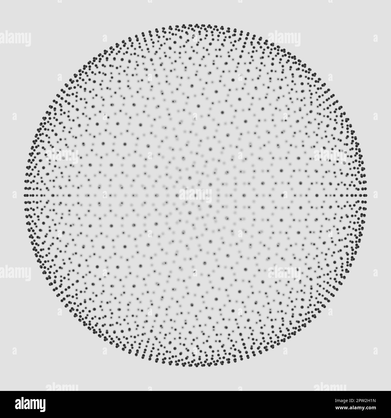 Abstract spherical pattern of particles. High technology, data grid ...