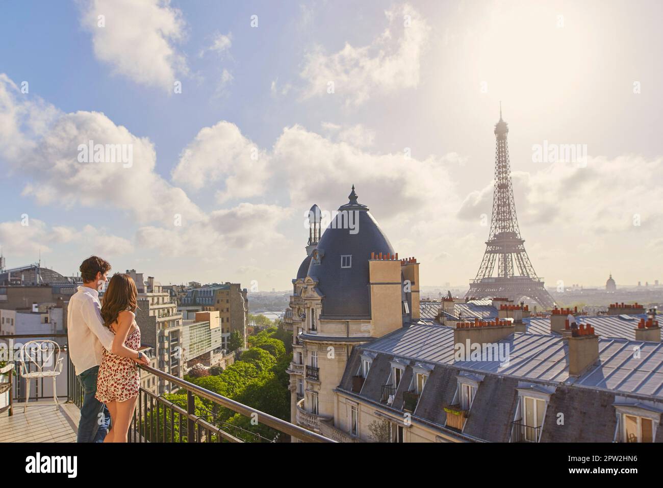 View of eiffel tower from balcony hi-res stock photography and images ...