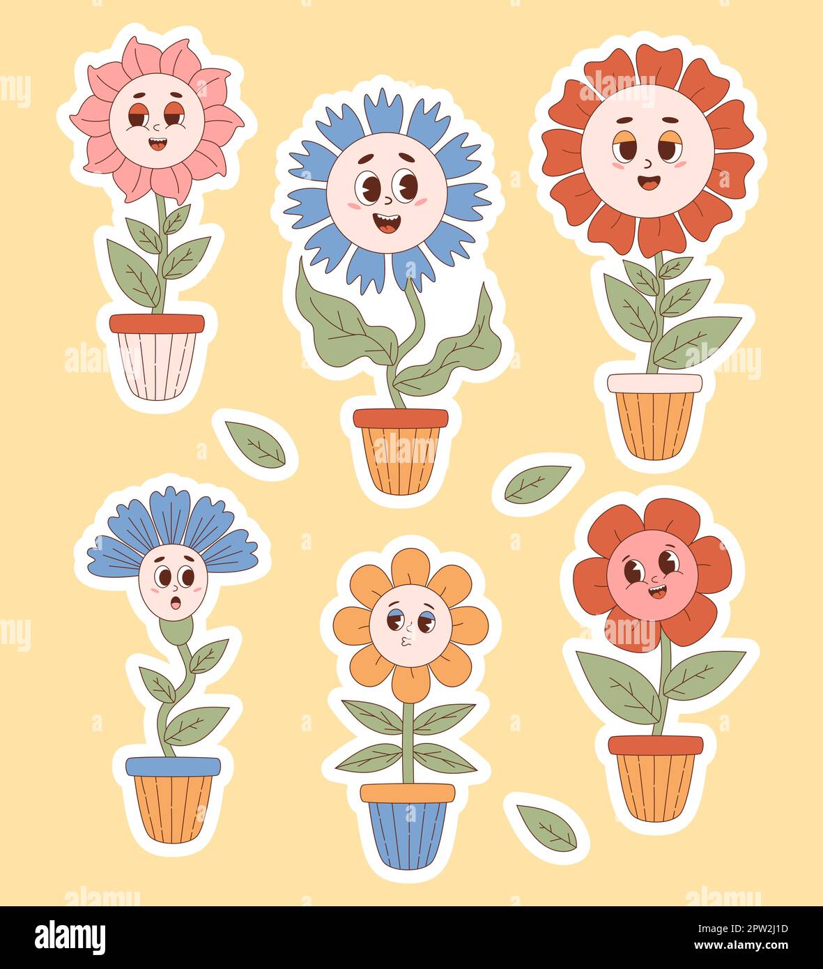 Funky hippy stickers hi-res stock photography and images - Alamy